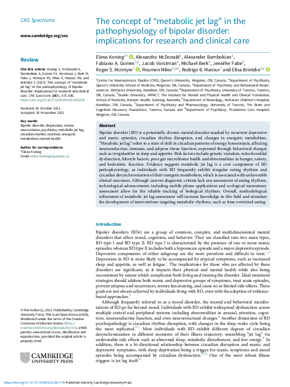(PDF) The concept of “metabolic jet lag” in the pathophysiology of ...