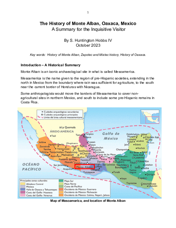 Monte Alban Map