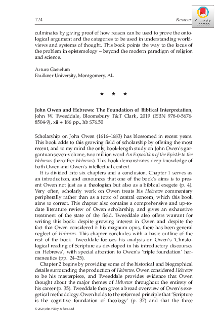 (PDF) John Owen and Hebrews: The Foundation of Biblical Interpretation ...