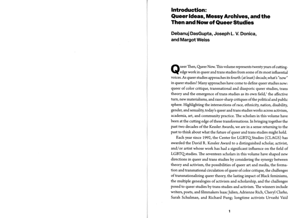 (PDF) Introduction to Queer Then and Now: "Queer Ideas, Messy Archives ...