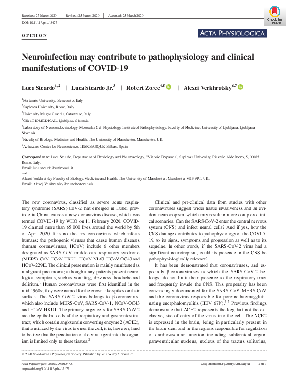 (PDF) Neuroinfection may contribute to pathophysiology and clinical ...