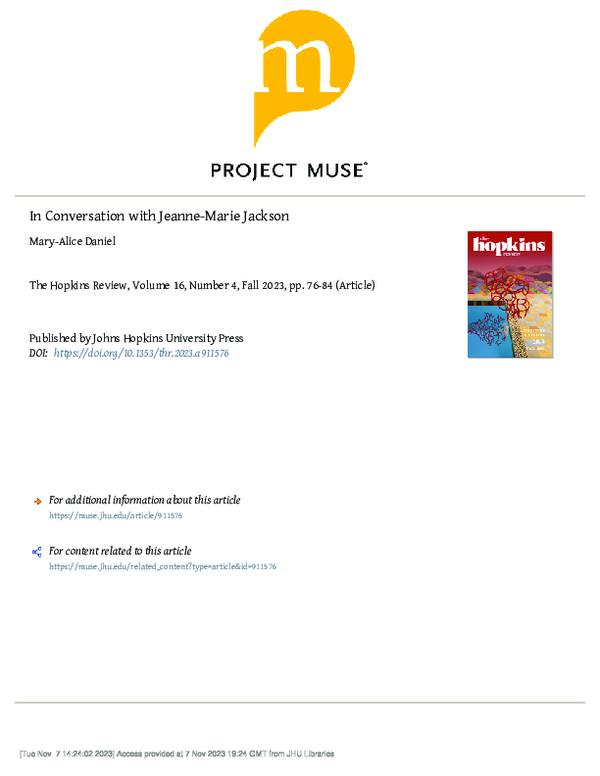 (PDF) A Conversation with Mary-Alice Daniel.