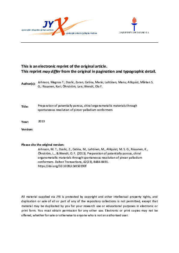 (PDF) Dalton Transactions