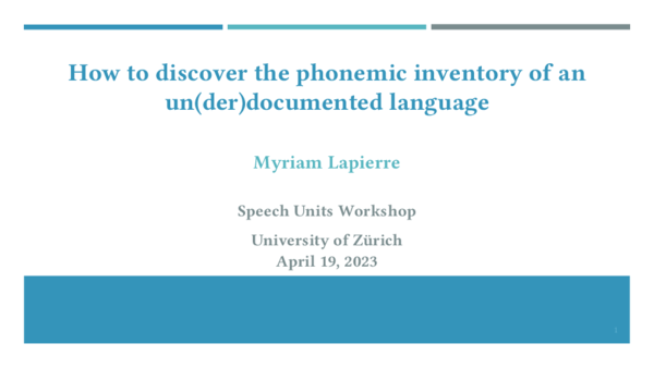 (PDF) How to discover the phonemic inventory of an un(der)documented ...