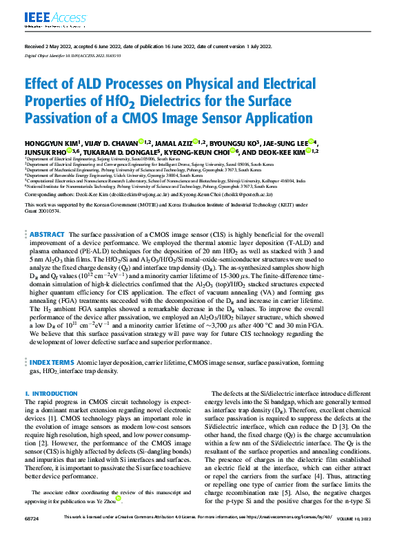 (PDF) Effect of ALD Processes on Physical and Electrical Properties of ...