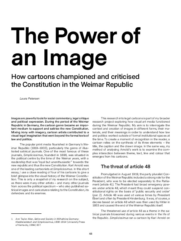 (PDF) The Power of an Image: How cartoons championed and criticised the ...