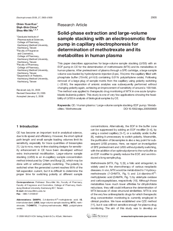 (PDF) Solid-phase extraction and large-volume sample stacking with an electroosmotic flow pump ...
