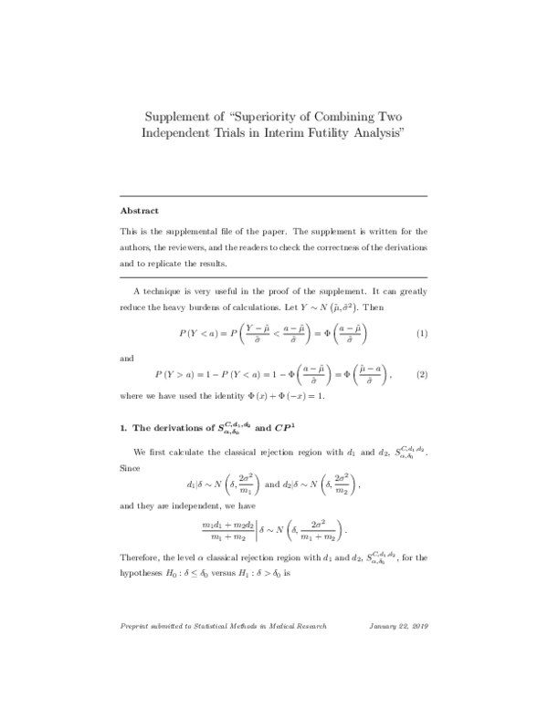 (PDF) Supplemental material for Superiority of combining two ...