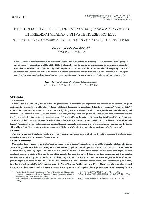 (PDF) The Formation of the “Open Veranda” (“Emper Terbuka”) in ...