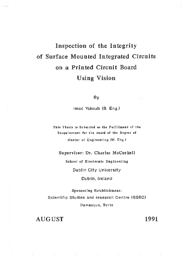 (PDF) Inspection of the integrity of surface mounted integrated ...