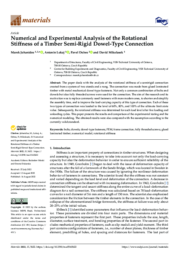 (PDF) Numerical and Experimental Analysis of the Rotational Stiffness ...