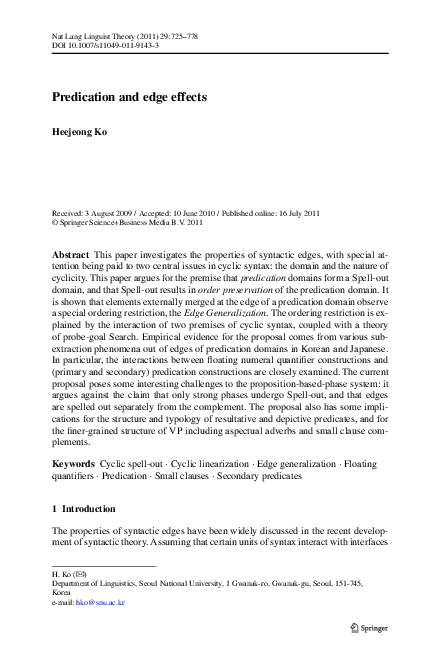 (PDF) Predication and edge effects