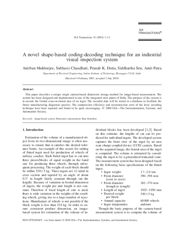 (PDF) A novel shape-based coding-decoding technique for an industrial visual inspection system ...
