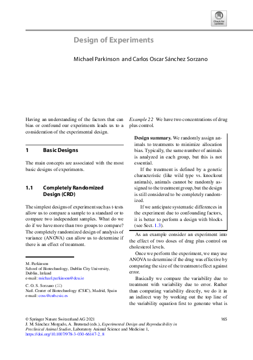 (PDF) Design of Experiments