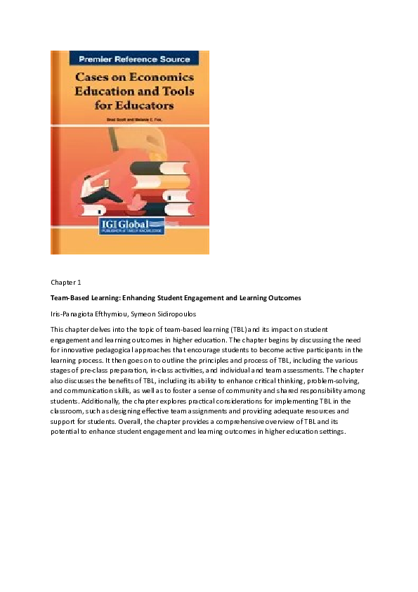 (DOC) Team-Based Learning: Enhancing Student Engagement and Learning Outcomes