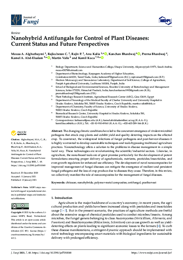 (PDF) Nanohybrid Antifungals for Control of Plant Diseases: Current ...