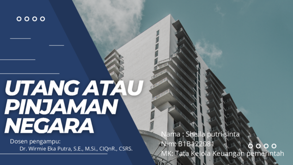 (PDF) PPT Utang atau pinjaman negara | Sheila putri sinta B1B122081 - Academia.edu