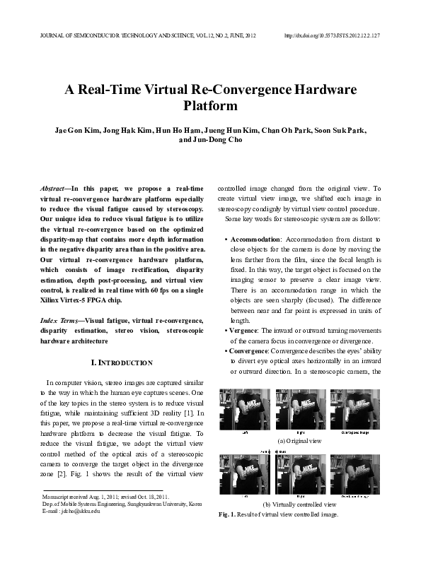 (PDF) A Real-Time Virtual Re-Convergence Hardware Platform | Jundong ...
