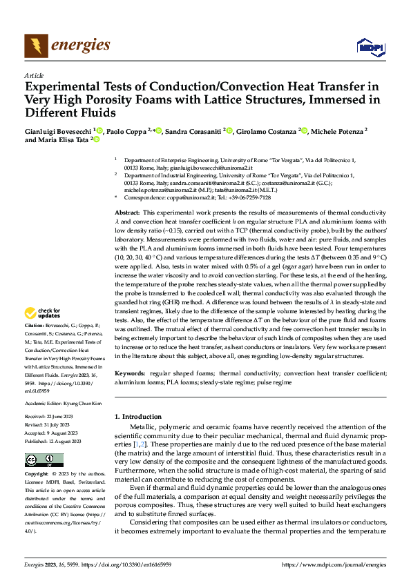 (PDF) Experimental Tests of Conduction/Convection Heat Transfer in Very ...