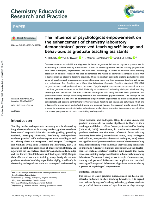(PDF) The influence of psychological empowerment on the enhancement of ...