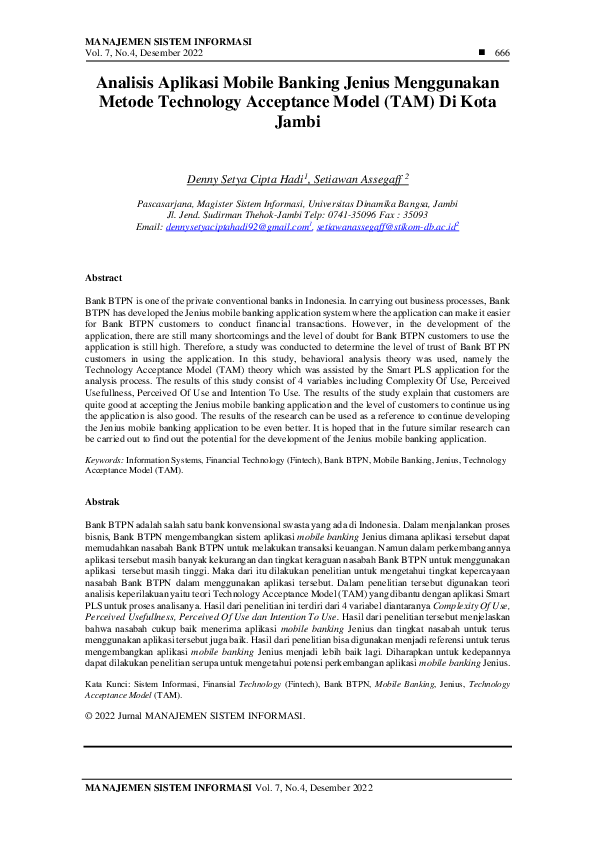(PDF) Analisis Aplikasi Mobile Banking Jenius Menggunakan Metode ...