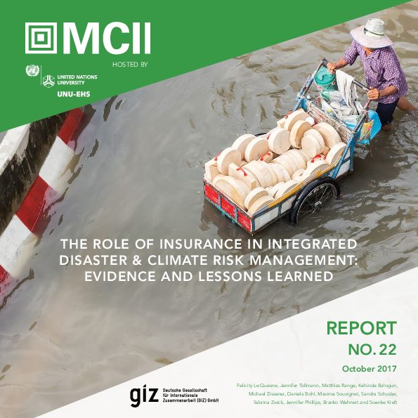 (PDF) The role of insurance in integrated disaster & climate risk ...