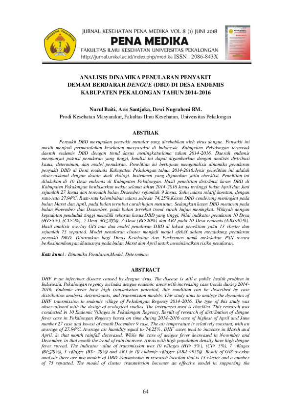 (PDF) Analisis Dinamika Penularan Penyakit Demam Berdarah Dengue (DBD ...