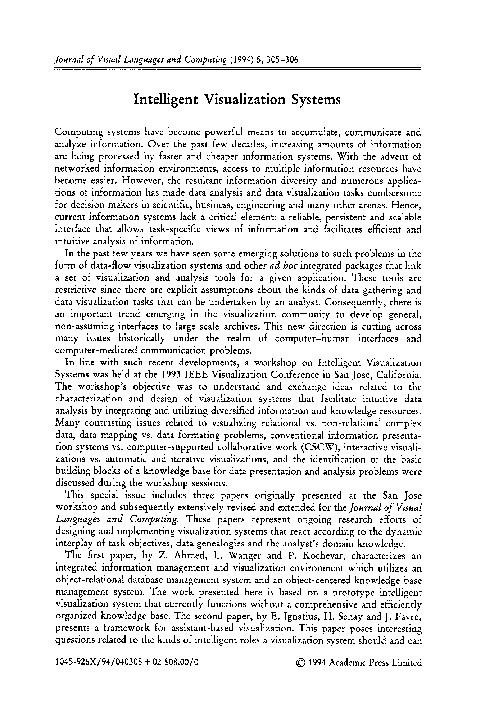 (PDF) Intelligent Visualization Systems
