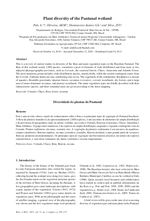 (PDF) Plant diversity of the Pantanal wetland