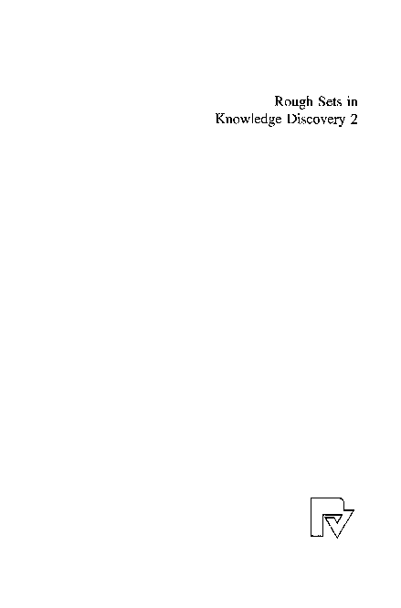 (PDF) Rough Sets in Knowledge Discovery 2
