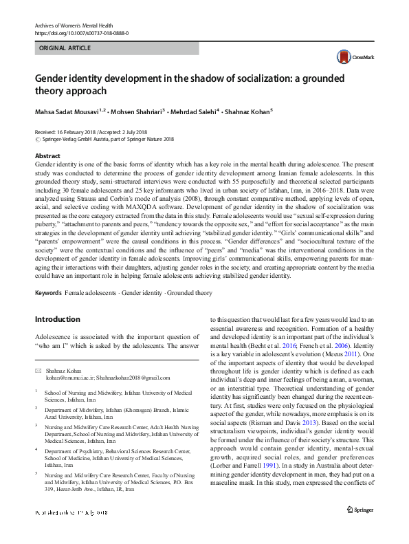 (PDF) Gender identity development in the shadow of socialization: a ...