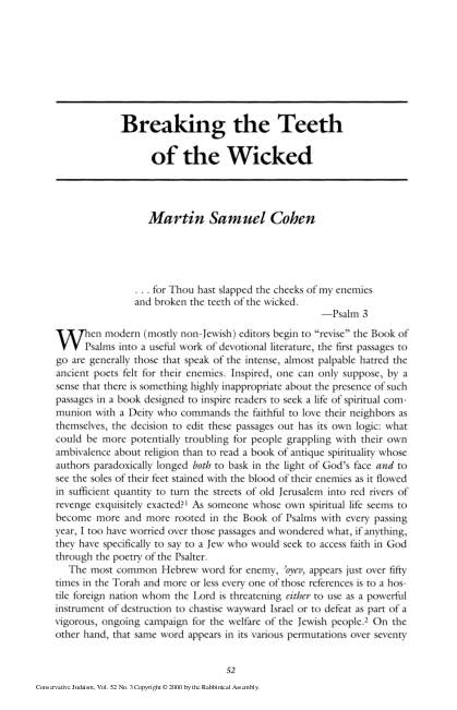 (PDF) Breaking the Teeth of the Wicked