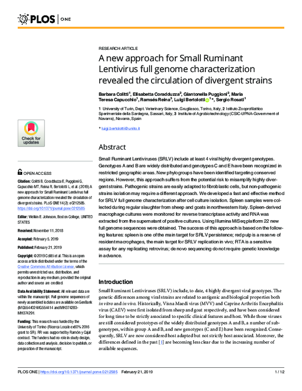 (PDF) A new approach for Small Ruminant Lentivirus full genome ...