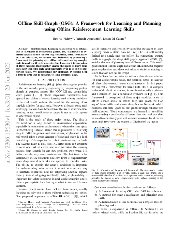 (PDF) Offline Skill Graph (OSG): A Framework for Learning and Planning using Offline ...