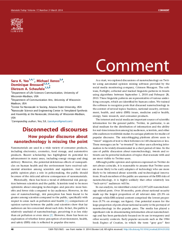 (PDF) Disconnected discourses