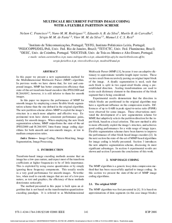 Pdf Improving Multiscale Recurrent Pattern Image Coding With Enhanced Dictionary Updating