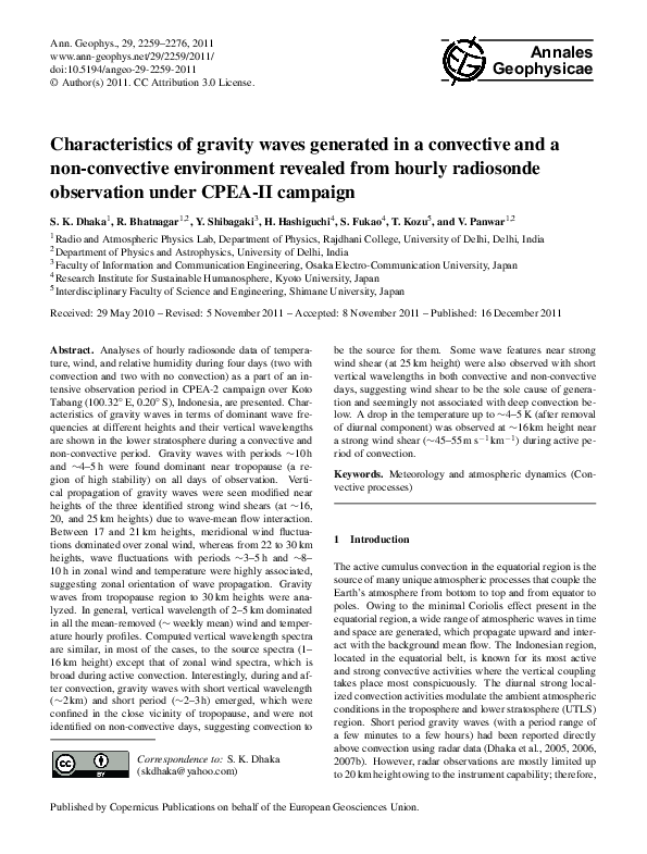 (PDF) Characteristics of gravity waves generated in a convective and a ...