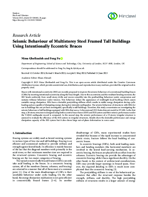 (PDF) Seismic Behaviour of Multistorey Steel Framed Tall Buildings ...