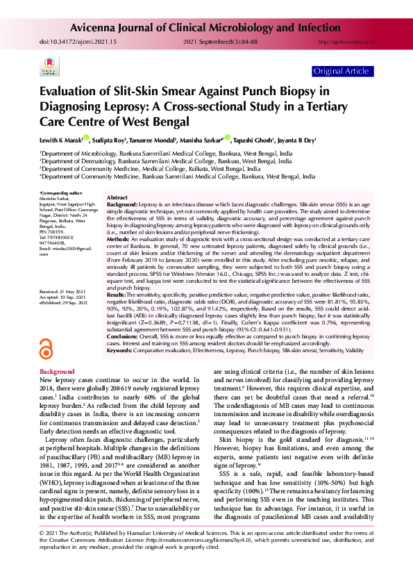 (PDF) Evaluation of Slit-Skin Smear Against Punch Biopsy in Diagnosing ...