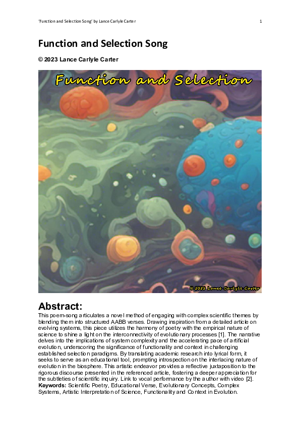 (PDF) Function and Selection Song