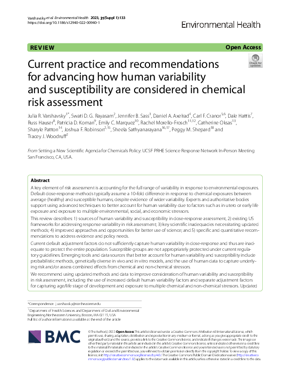 (PDF) Current practice and recommendations for advancing how human ...