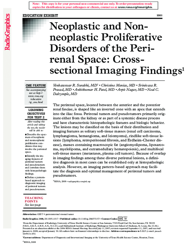 (PDF) Neoplastic and Non-neoplastic Proliferative Disorders of the ...