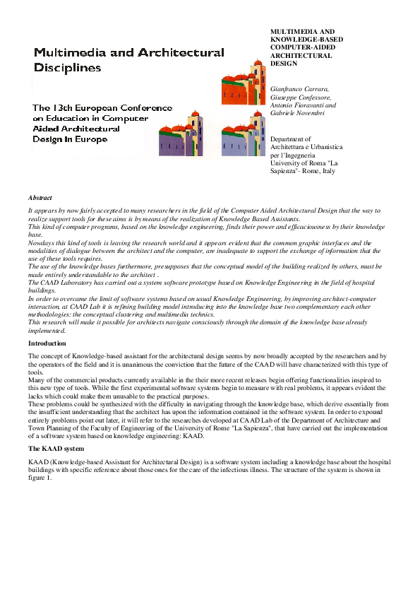 (PDF) Multimedia and Knowledge-Based Computer-Aided Architectural Design