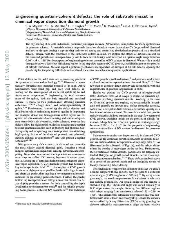 (PDF) Engineering quantum-coherent defects: The role of substrate ...