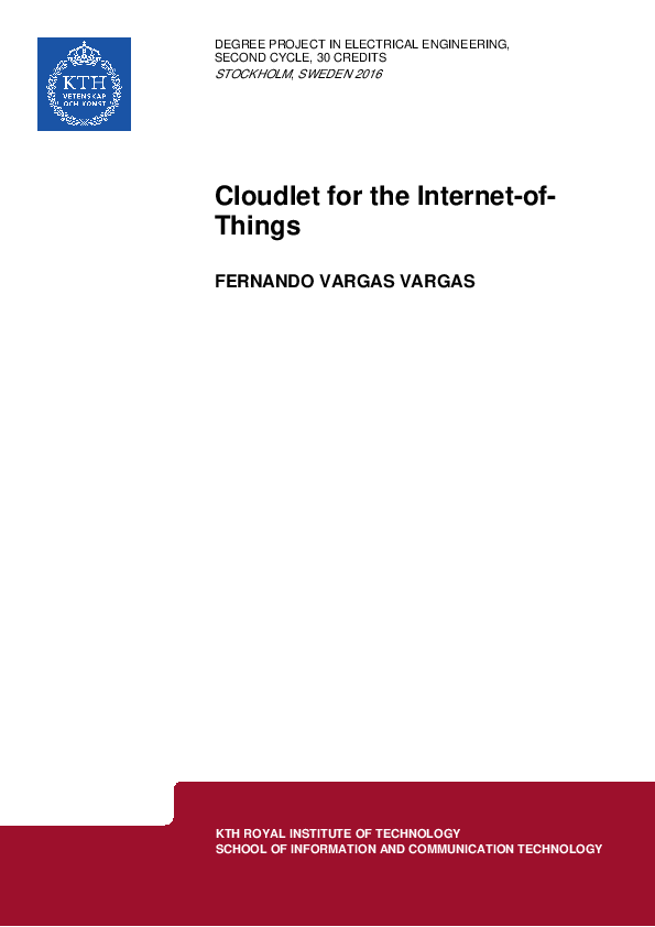 (PDF) Cloudlet for the Internet-of- Things | fernando vargas - Academia.edu