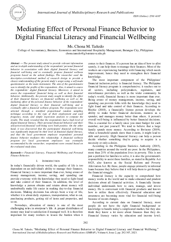 (PDF) Mediating Effect of Personal Finance Behavior to Digital ...