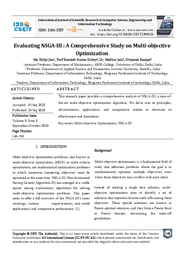 (PDF) Evaluating NSGA-III : A Comprehensive Study on Multi-objective Optimization