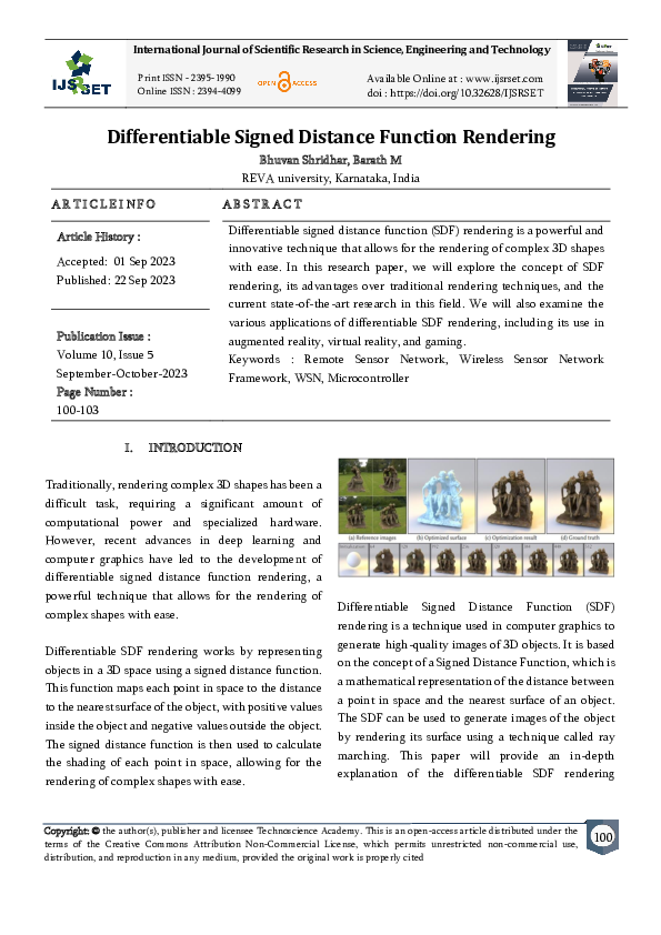 (PDF) Differentiable signed distance function rendering