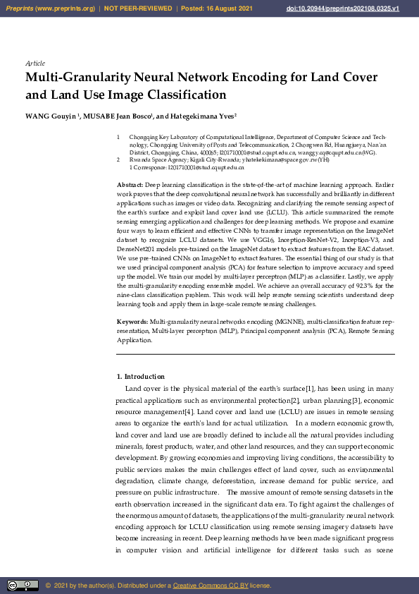 (PDF) Multi-Granularity Neural Network Encoding Method for Land Cover and Land Use Image ...