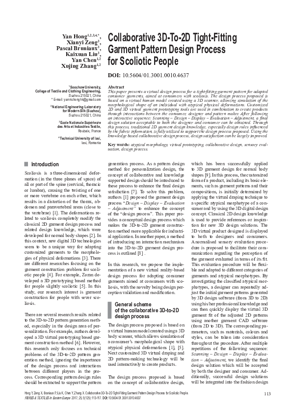 (PDF) Collaborative 3D-To-2D Tight-Fitting Garment Pattern Design ...